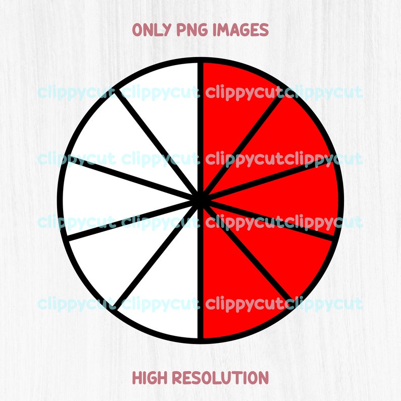 Fractions Bundle Clip Art, 73 Circle Fractions, Math Clipart ...