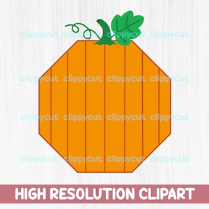 Pumpkin Shapes Clip Art, 2D Shapes Clipart, Fall, Autumn Pumpkins ...