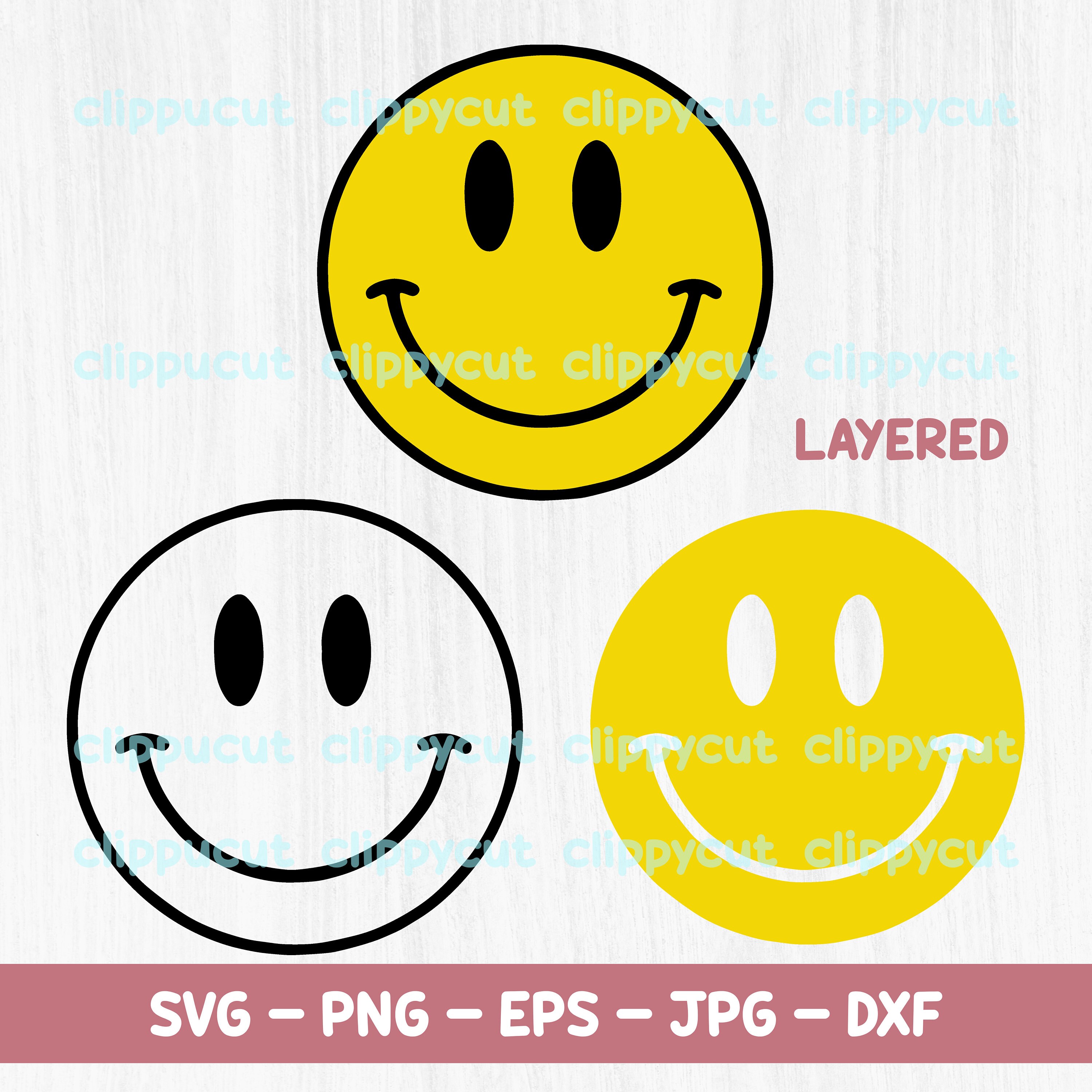 Smiley SVG, Happy Face, Smile Emoji, Classic, PNG Clipart Sublimation ...