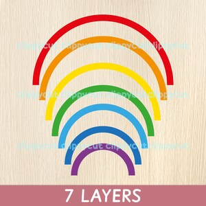 Rainbow SVG, Sublimation Png, Vector, Cricut Cut File, Silhouette Dxf ...