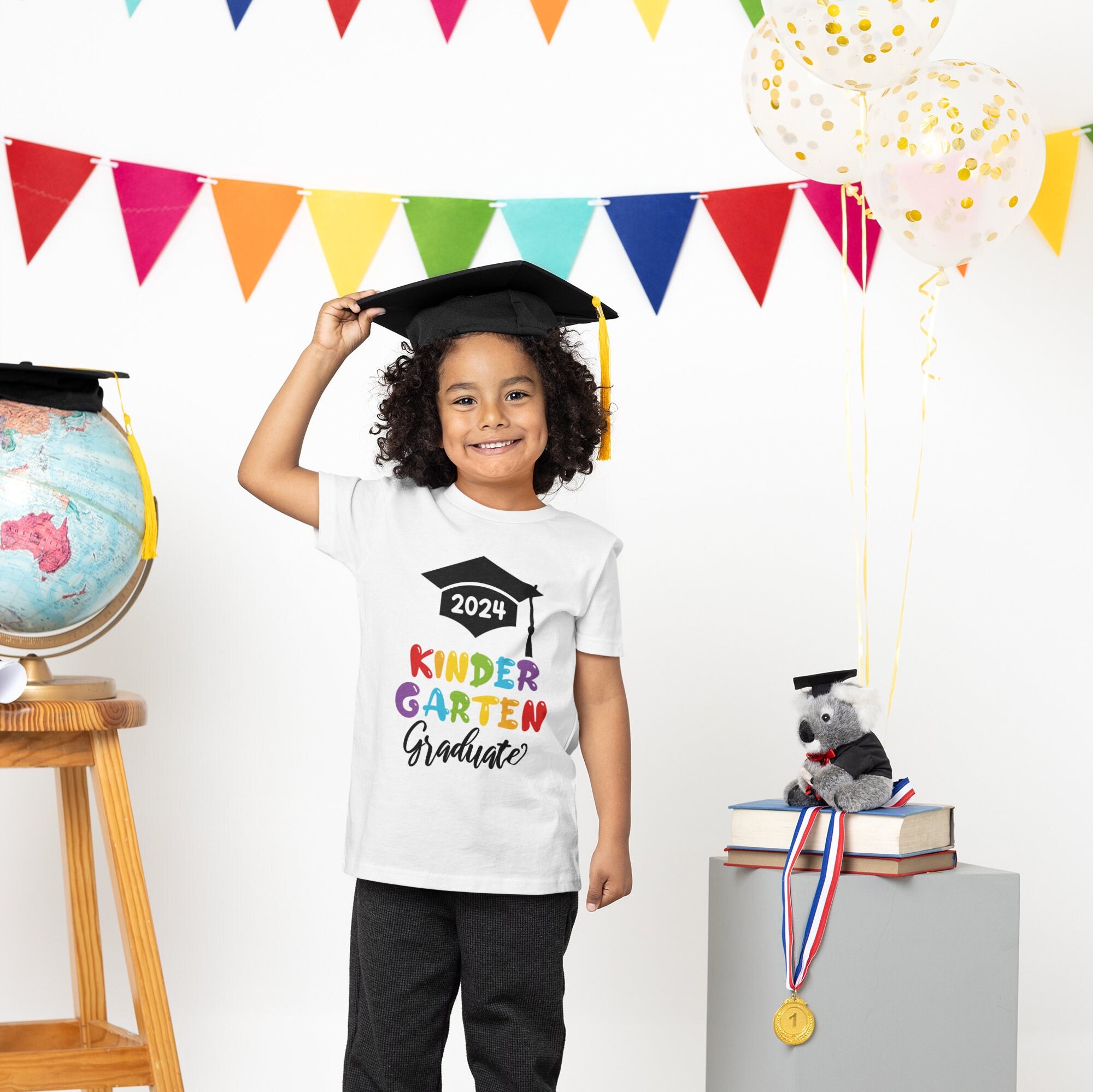 Kindergarten Graduate 2024 SVG, Kinder Graduation Shirt Design, Kinder ...