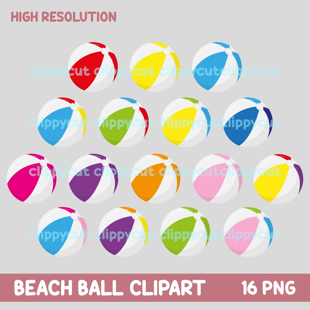 Beach Balls Clip Art, Summer Clipart, Pool Balls, 16 PNG Image ...
