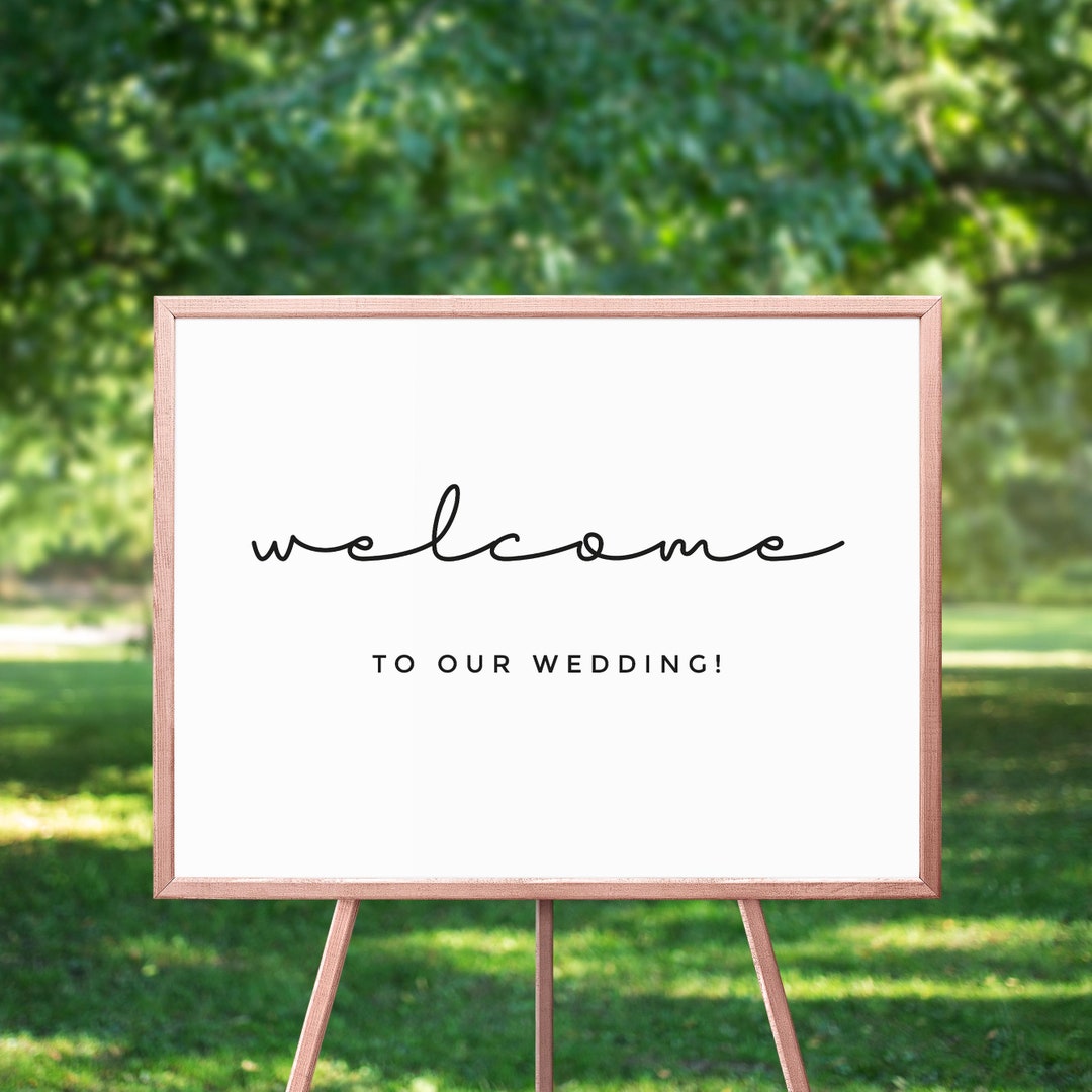 Simple Wedding Welcome Sign, Instant Download, A1 Welcome Sign, Welcome ...