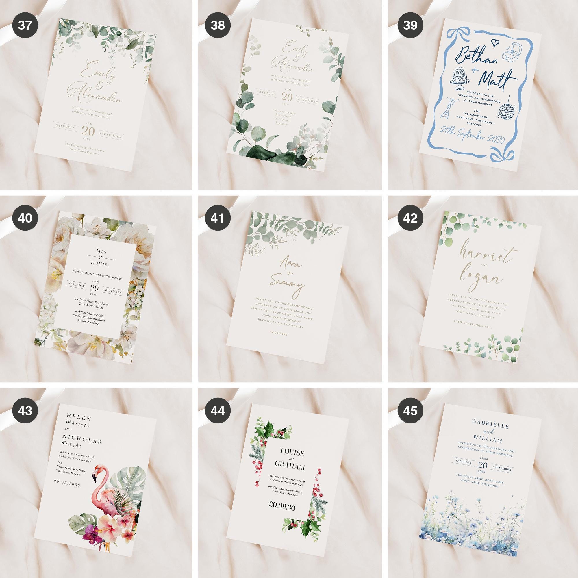 Printable Wedding Invitation, Custom Digital Template for Any Design ...