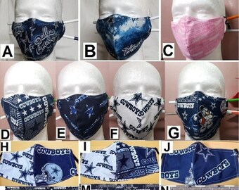 Dallas Cowboys Face Mask - Etsy
