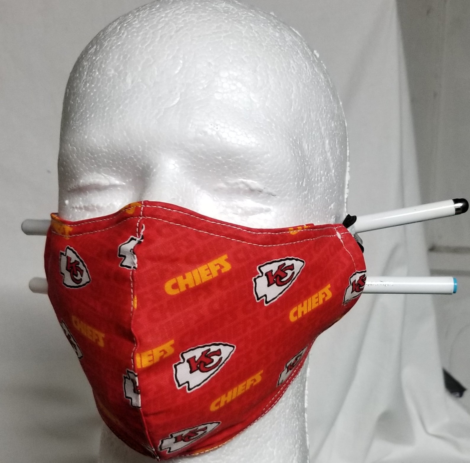 Kansas Chiefs masque facial BREATHABLE KC Chiefs masque facial | Etsy