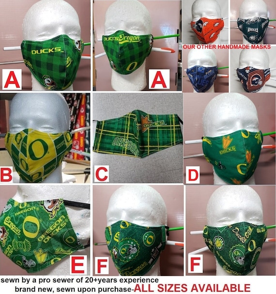 University of Oregon Face Mask BREATHABLE Oregon Ducks Face | Etsy