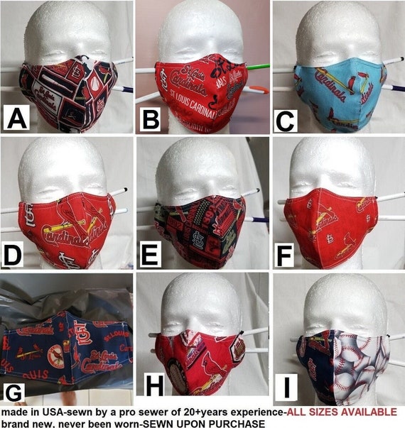St. Louis Cardinals Face Mask Stl Saint Louis Cardinals Face - Etsy