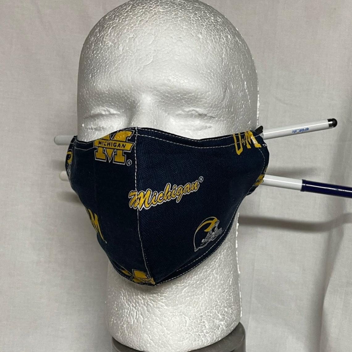 Michigan Wolverines face mask BREATHABLE University of | Etsy