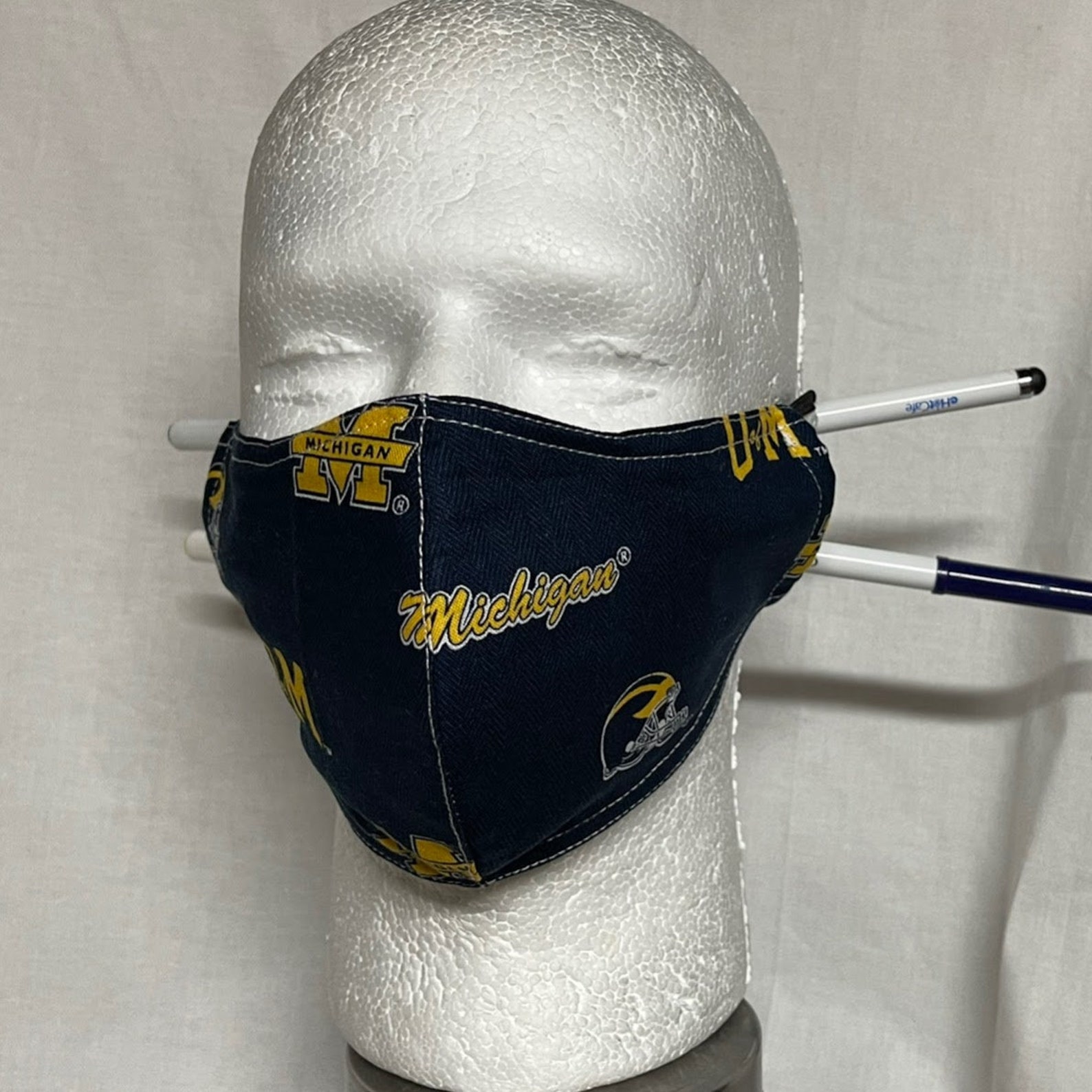 Michigan Wolverines face mask BREATHABLE University of | Etsy