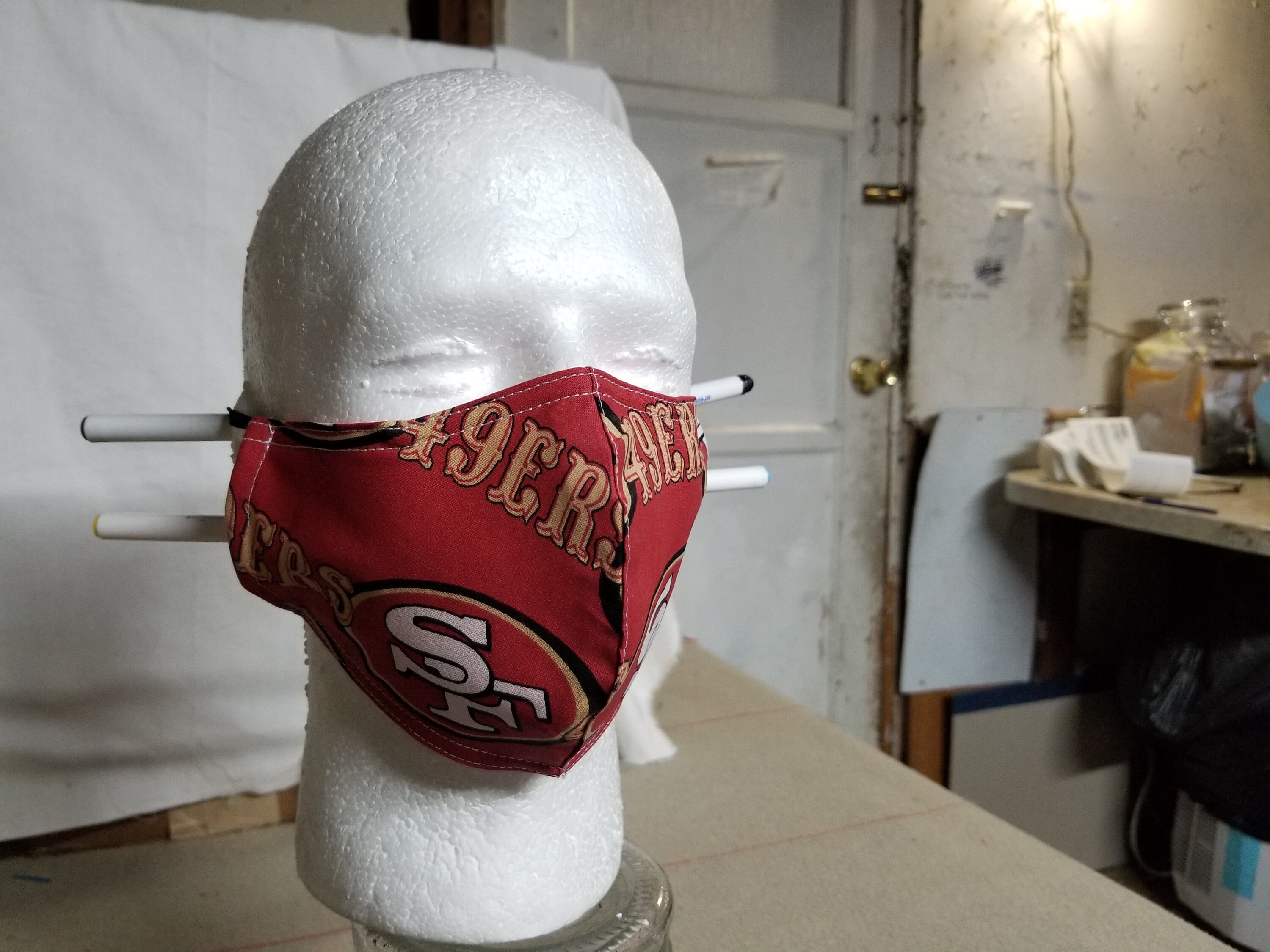 San Francisco 49ers face mask BREATHABLE SF 49ers face mask | Etsy