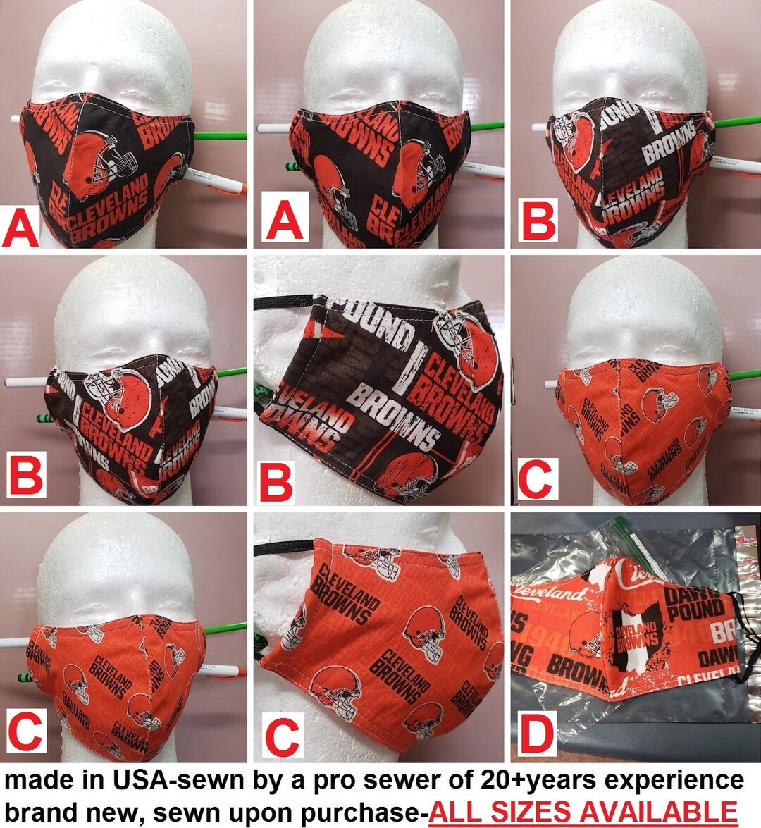 Cleveland Browns Face Mask BREATHABLE 2/3/4 Layers - Etsy