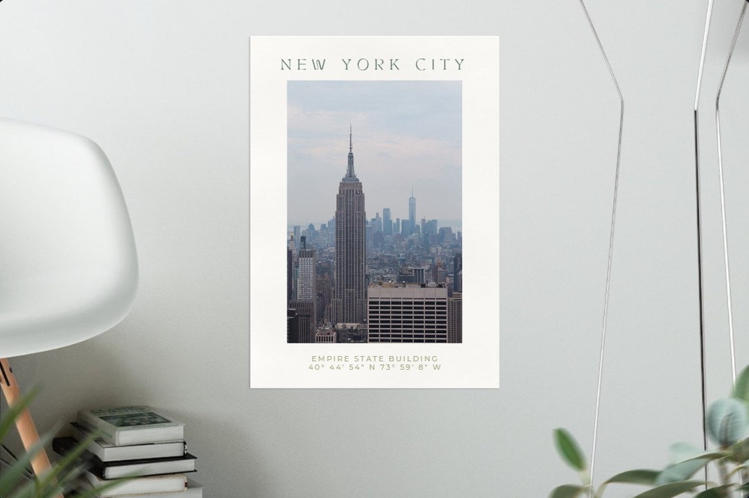 Empire State Building NYC Poster A3 - Etsy