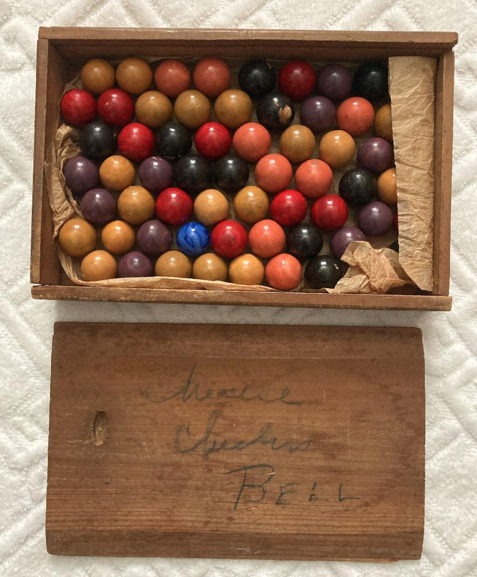 Vintage, Rare! Hand Made 1940's Chinese Checkers Board and Wooden ...