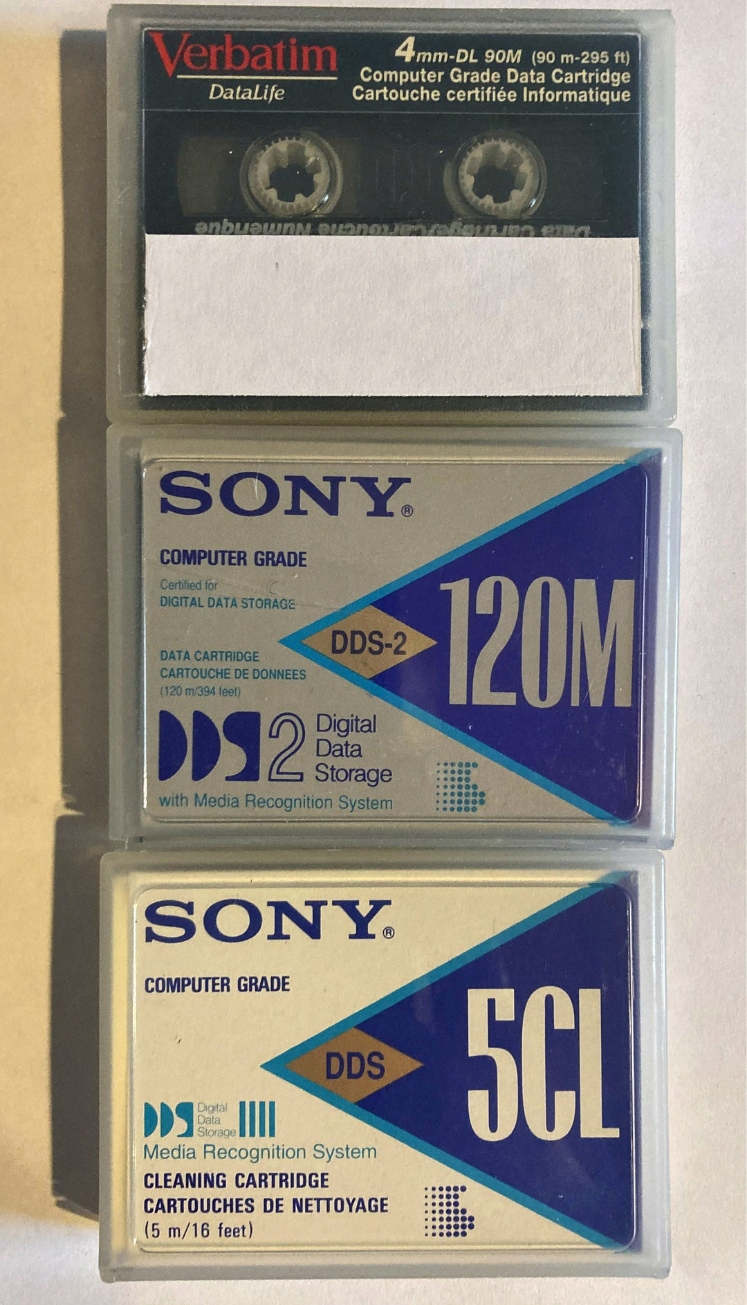 Vintage Digital Data Storage Cartridges 3 Piece Lot - Etsy