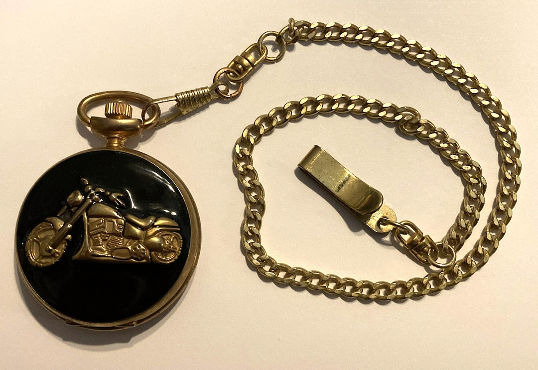 Vintage Milan Pocket Watch With Motorcycle - Etsy