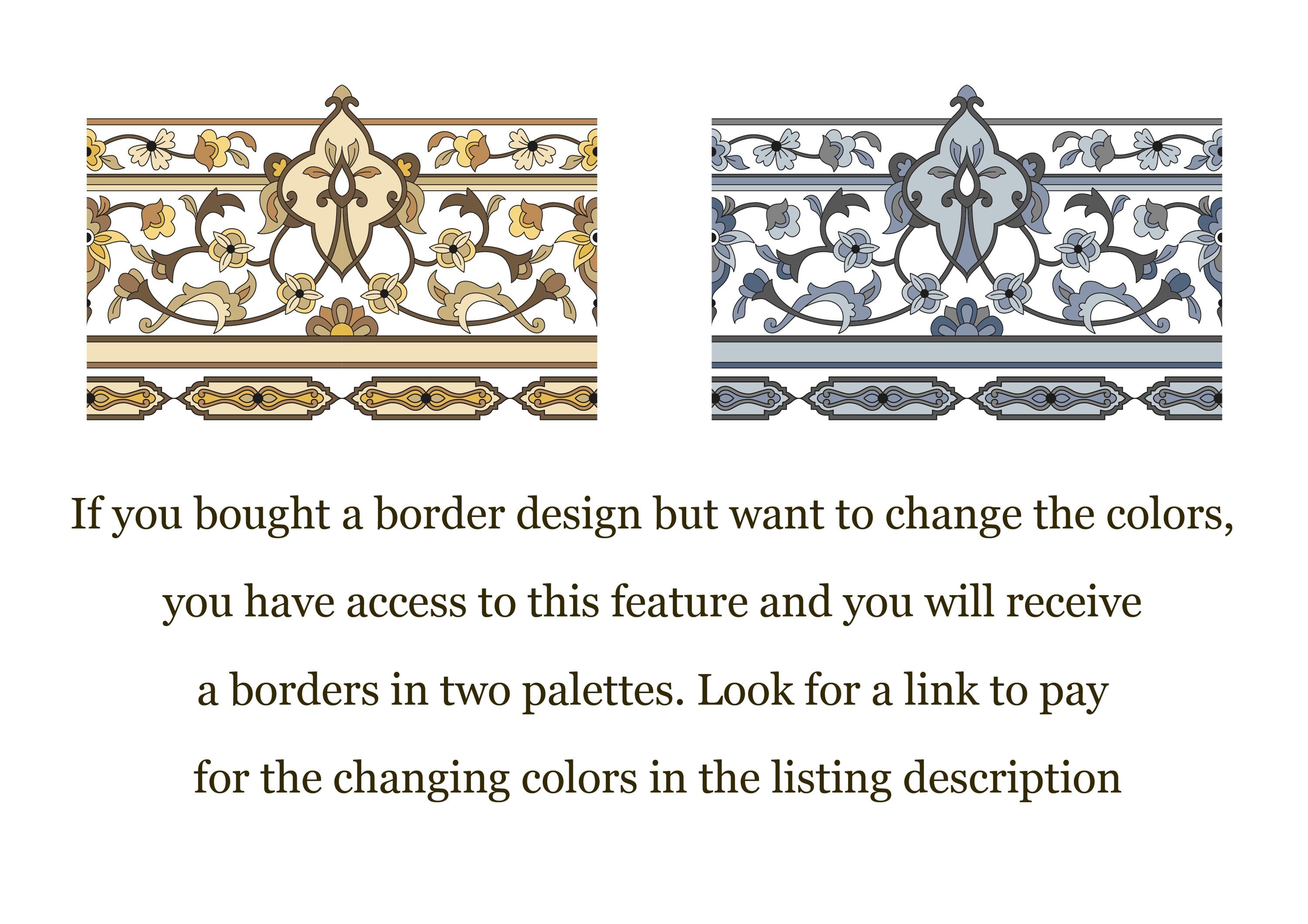 Persian Arabic Gold Border With Additional Decor SVG. Arabic ...
