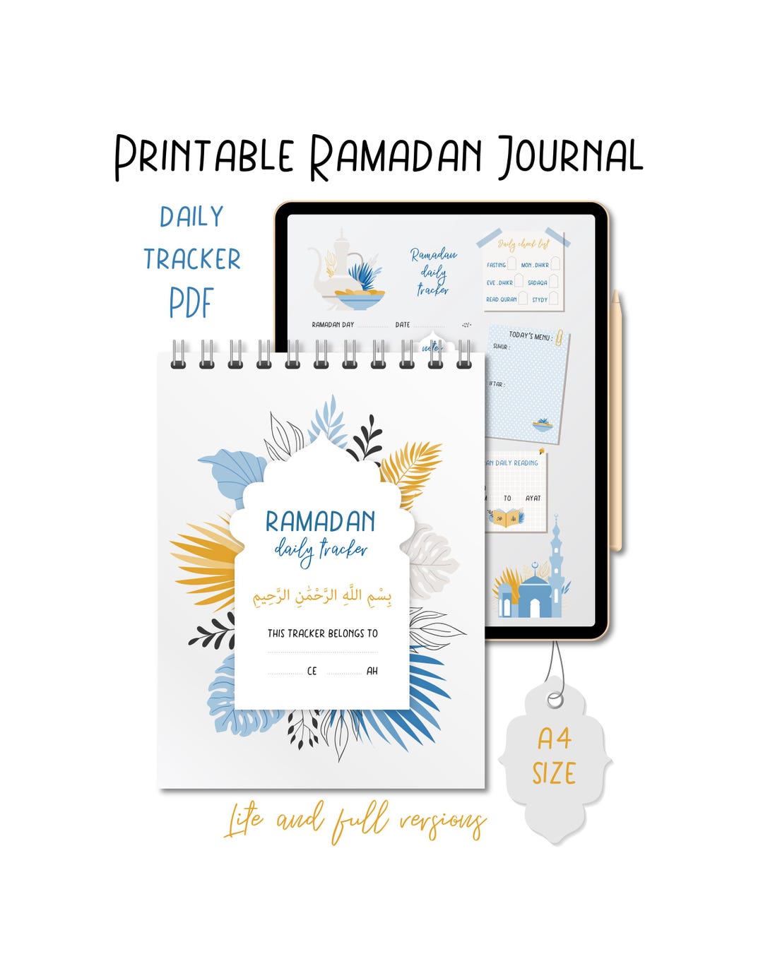 Ramadan Planner | Daily Prayer Fasting Tracker | Islamic Journal With ...