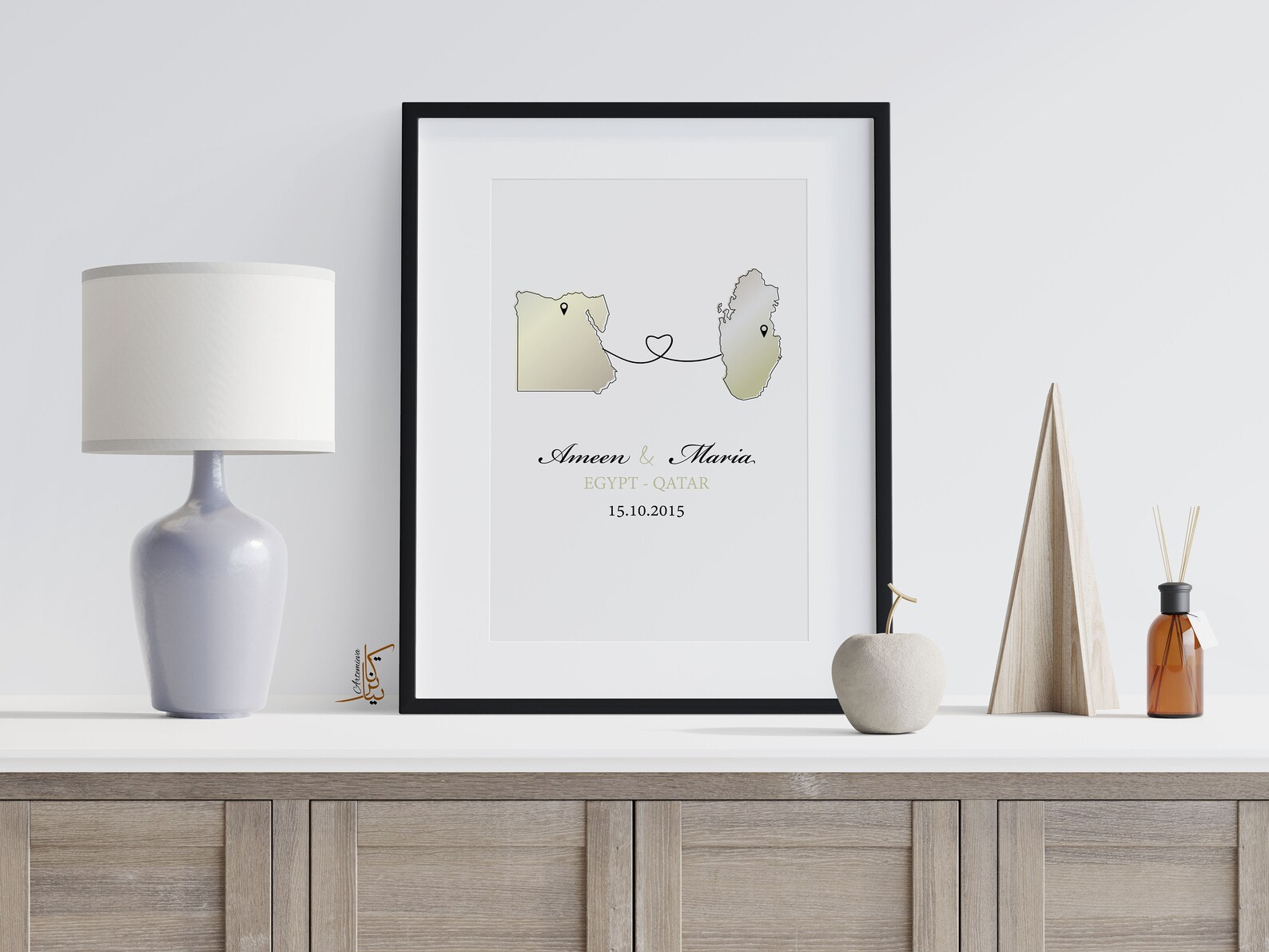 Personalized Country Map for Love Couple or Friends. Custom Meeting and ...