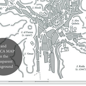 Mecca Old Map Design. Islamic Wall Art. Map Digital Design. Map Print ...
