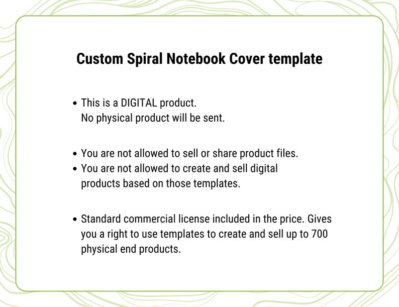 Custom Spiral Notebook Cover Template SVG and PNG Cut Files - Etsy