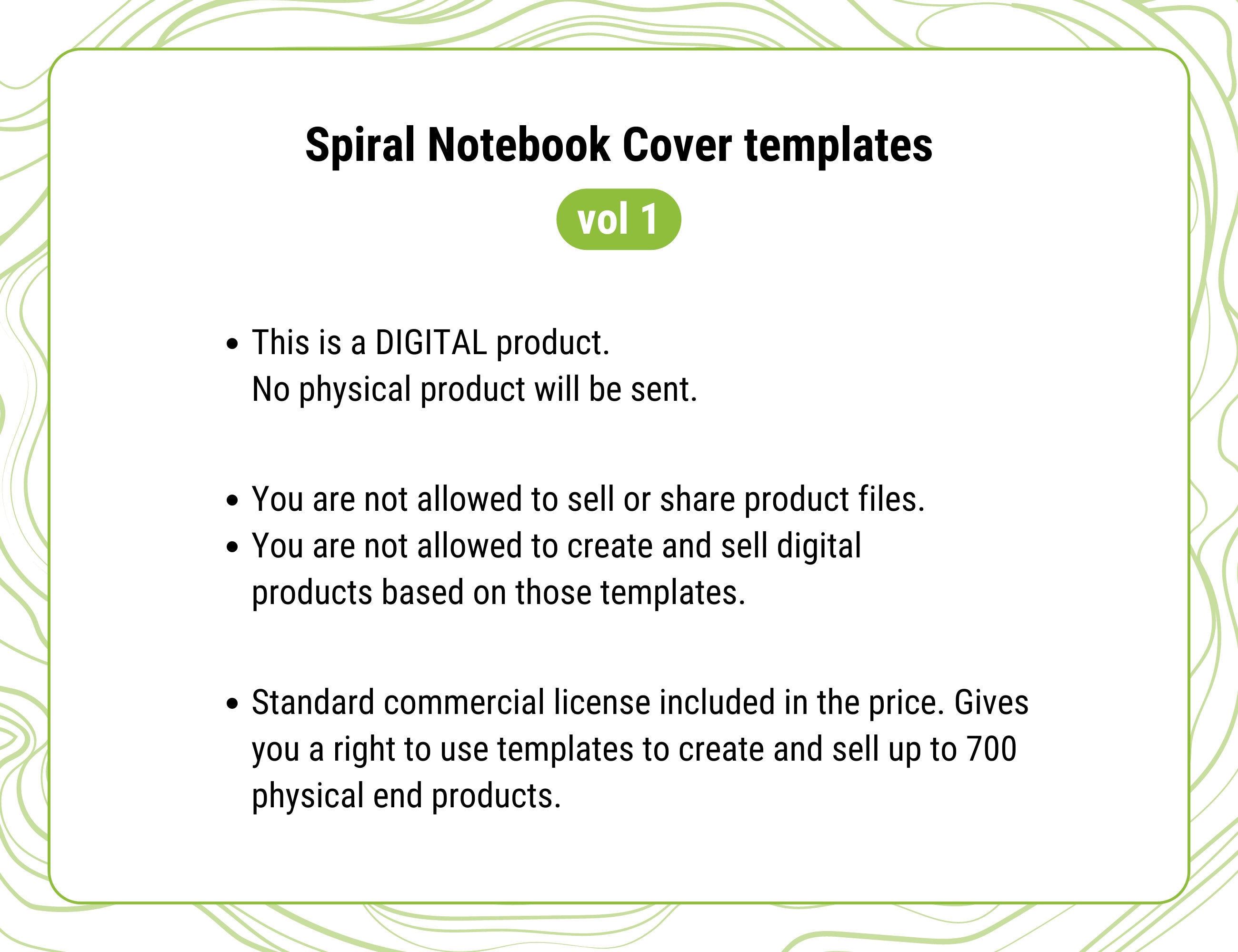 Spiral Notebook Cover Template
