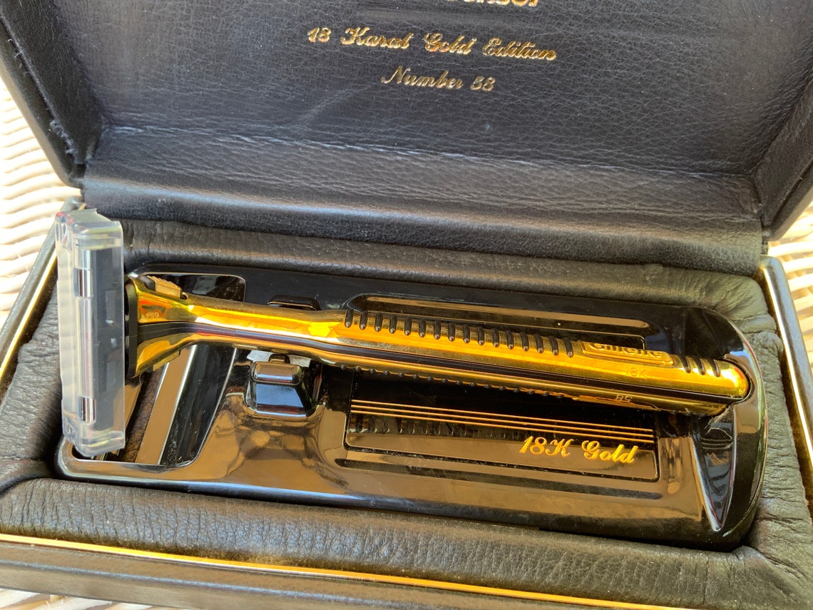 Gillette 18kt Gold Razor - Etsy