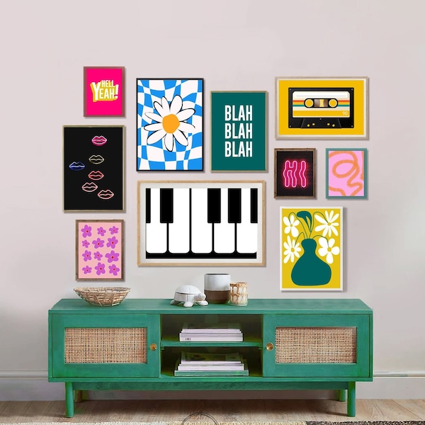 Bright Wall Art - Etsy