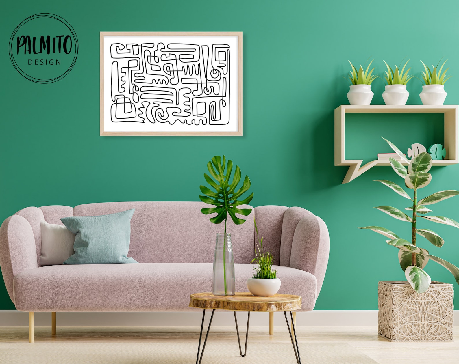 Squiggly Line Print Digital Art Instant Download High Quality - Etsy