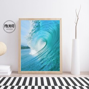 Set of 3 Surf and Beach Wall Decor Printables, Colorful Coastal Decor ...