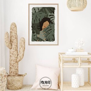 Jungle Girl Print Instant Download, Woman Surrounded by Jungle ...
