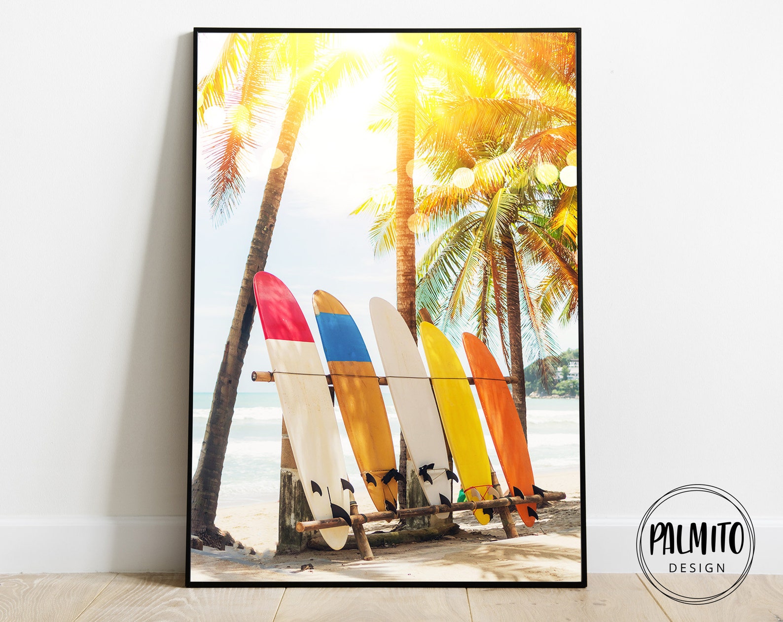 Beach Surfboards Poster Beach Print Surfboard Printable - Etsy