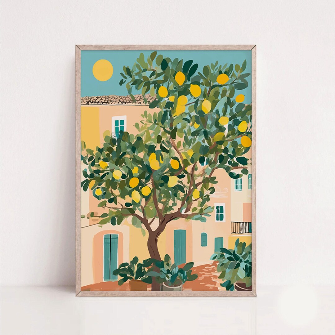 Lemon Tree Print: Mediterranean Kitchen Wall Art (digital Download - Etsy