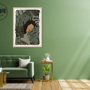 Jungle Girl Print Instant Download, Woman Surrounded by Jungle ...