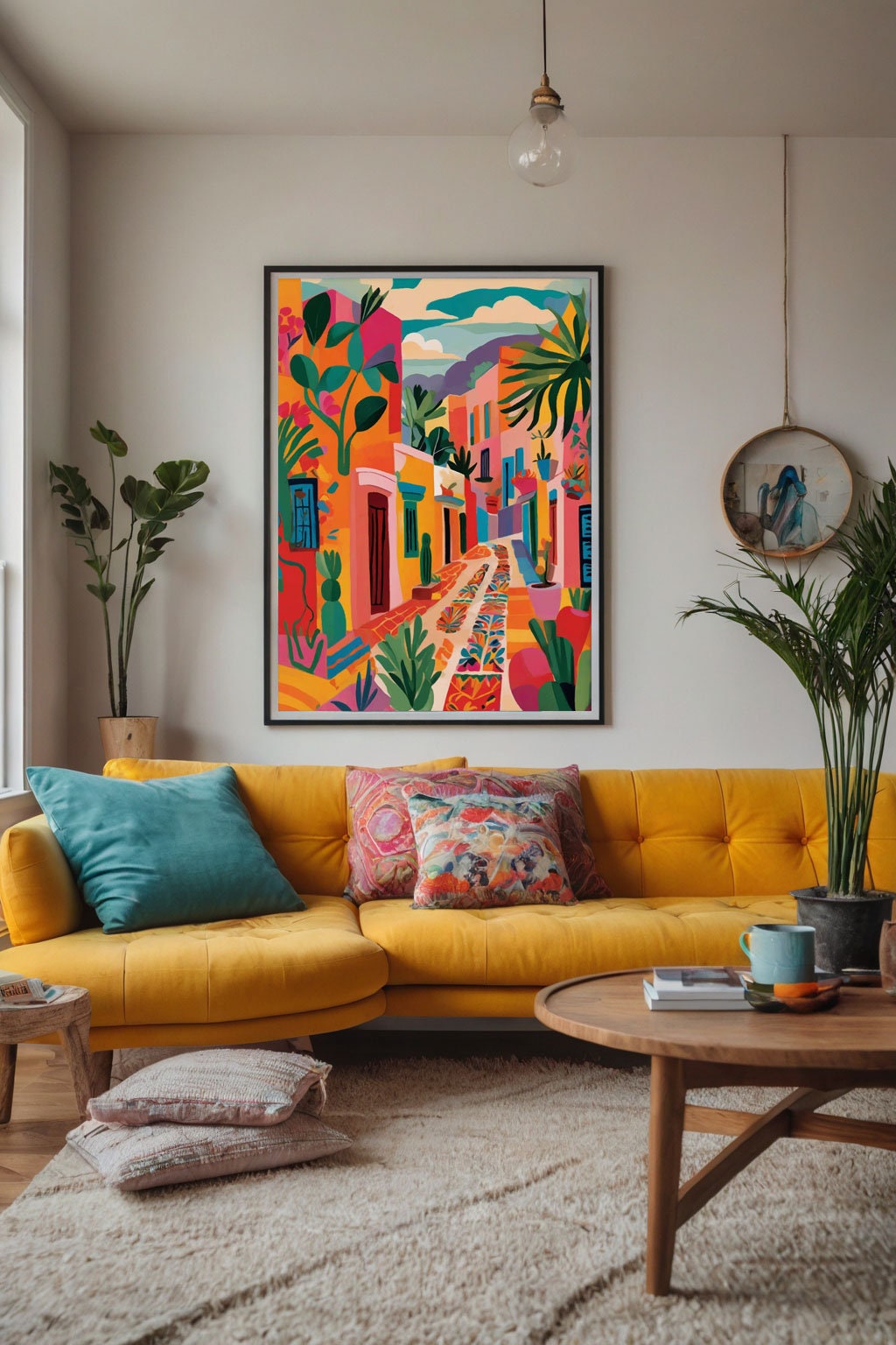 Vibrant Colorful Mexican Art, Bright Printable Wall Art, Digital ...