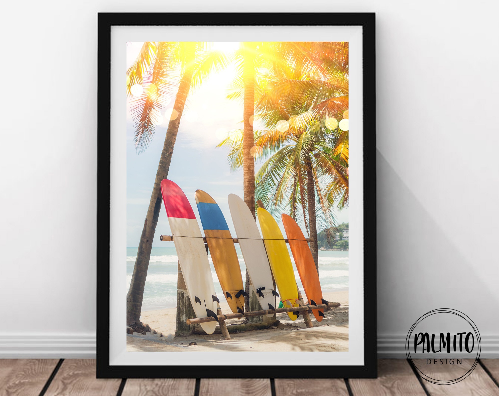 Beach Surfboards Poster Beach Print Surfboard Printable - Etsy