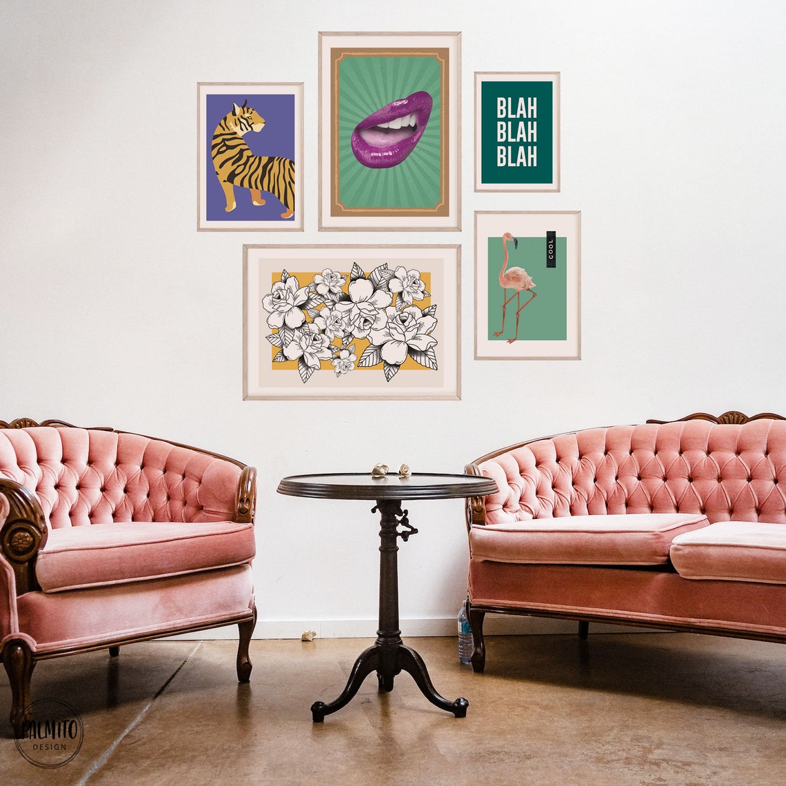 Colorful Maximalist Decor Set of 3 Eclectic Gallery Wall Set - Etsy