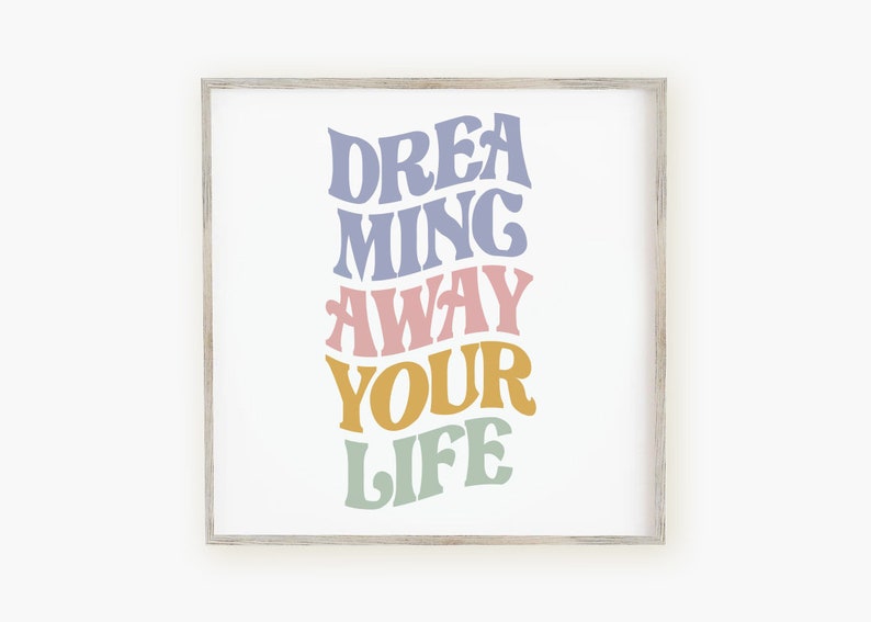 Set of 8 Square Retro Pastel Quotes Gallery Wall Decor Pastel - Etsy