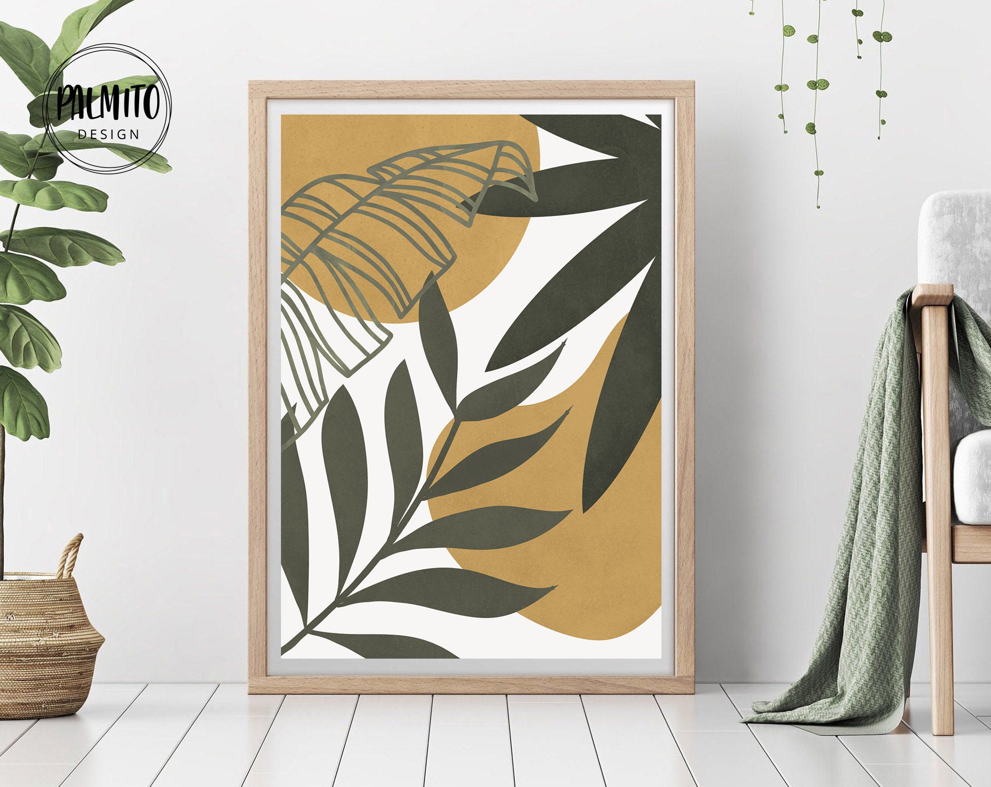 Boho Printable Wall Decor Abstract Print Boho Wall Art Mid - Etsy