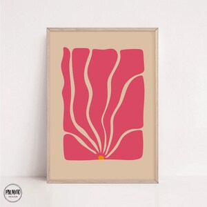 Hot Pink Wall Art, 2 Piece Wall Art, Botanical Flower Prints, Printable ...