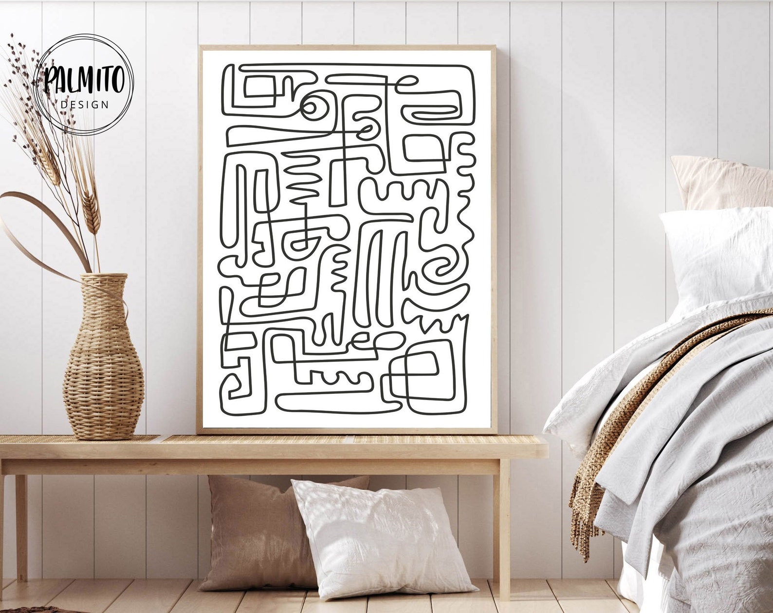 Squiggly Line Print Digital Art Instant Download High Quality - Etsy