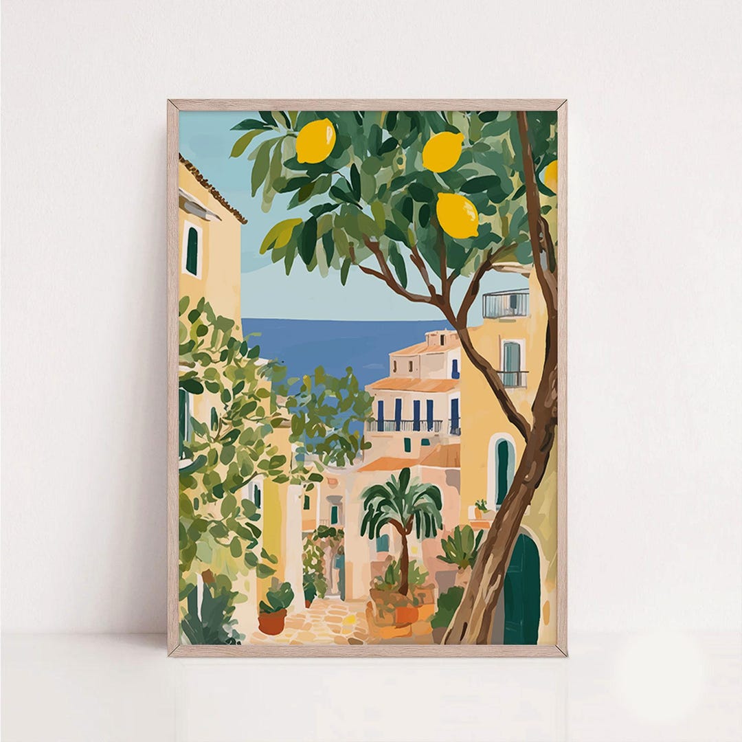 Amalfi Coast Print: Lemon Tree, Italy - Coastal Mediterranean Decor ...