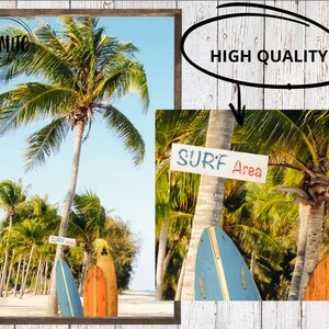Beach Surf Printable Wall Art, Surf Poster, Sufboard Wall Decor, Large ...