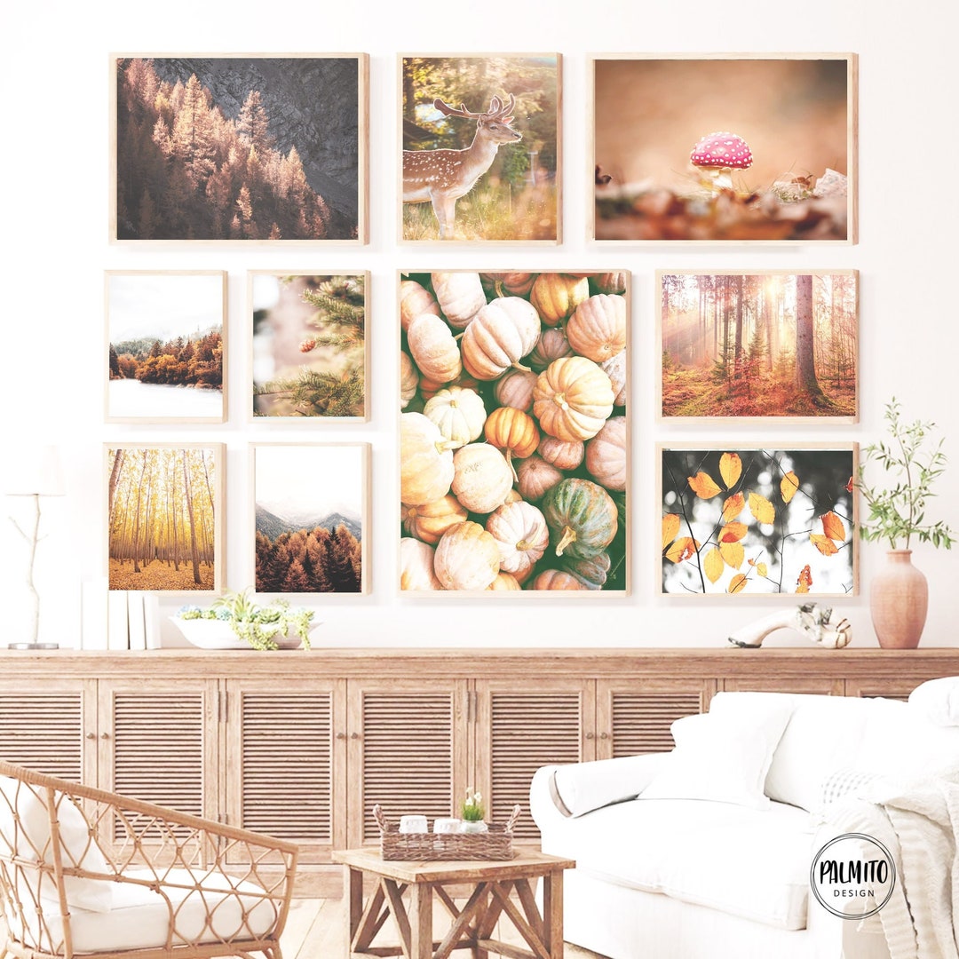 Fall Prints, Set of 10 Printable Wall Art, Autumn Gallery Wall Set ...