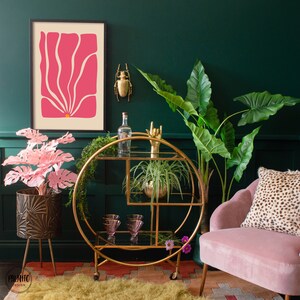 Hot Pink Wall Art, 2 Piece Wall Art, Botanical Flower Prints, Printable ...