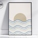 Rising Sun Printable Beach Print Abstract Wall Art Wavy - Etsy