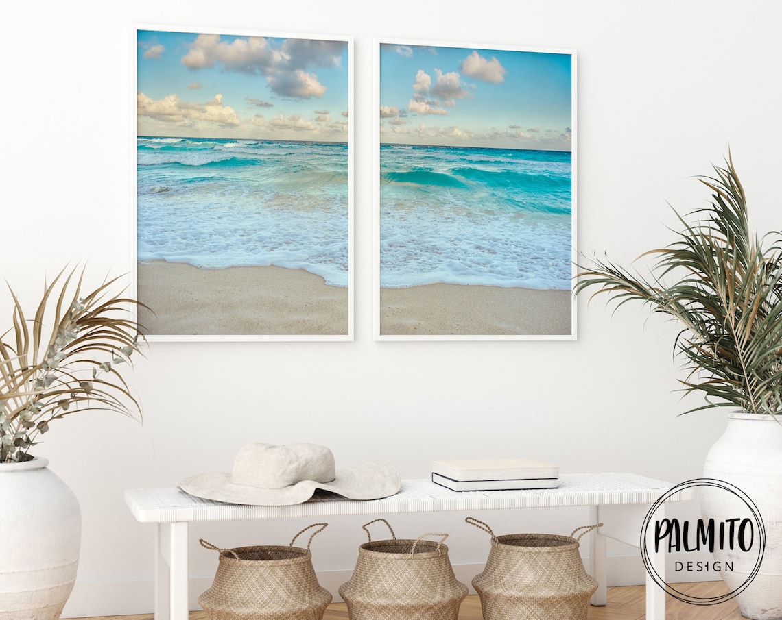 Ocean printable wall art ocean print ocean set of 2 prints | Etsy