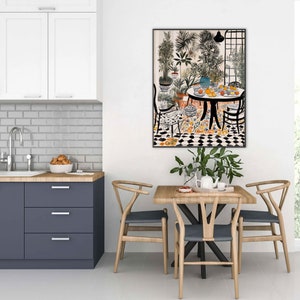 Colorful Kitchen Wall Art, Breakfast Print, Digital Download, Bright ...