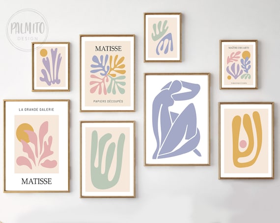 Matisse Pastel Color Prints Danish Pastel Wall Art Set of 8 - Etsy