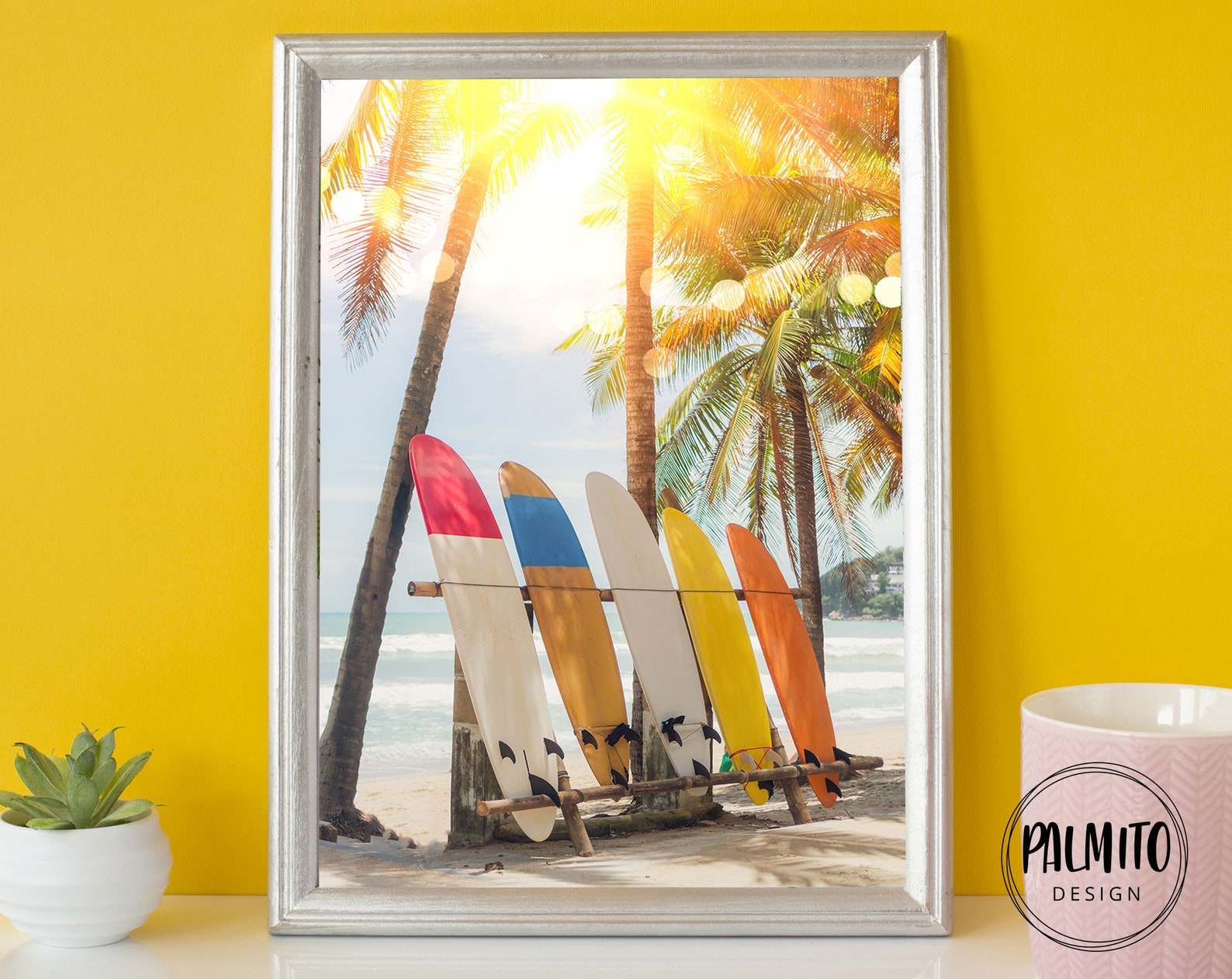 Beach Surfboards Poster Beach Print Surfboard Printable | Etsy